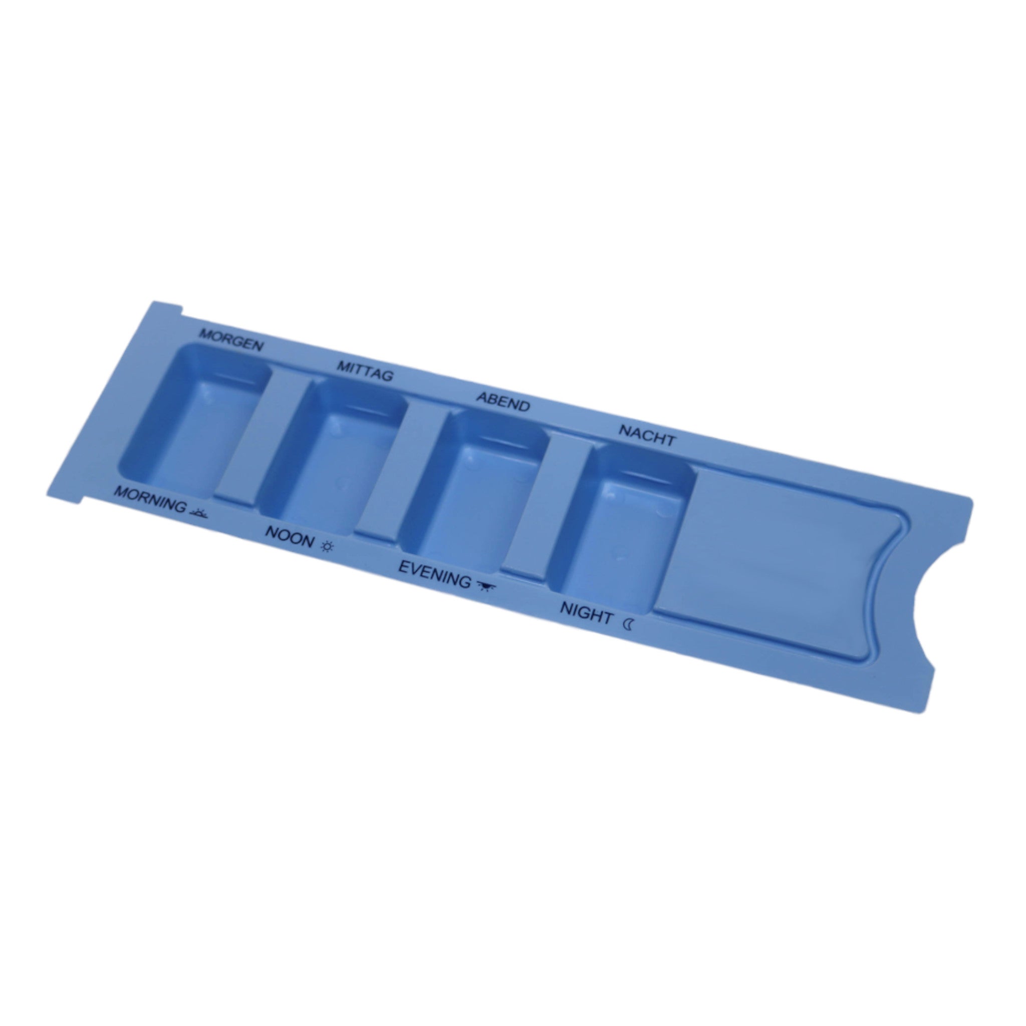 Medikamentendispenser Gr. M, 4 Fächer, blau